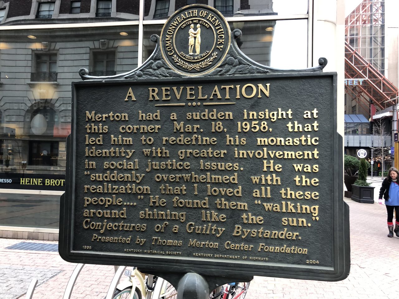 Shining Like the Sun with Thomas Merton on Fourth and Walnut, Louisville